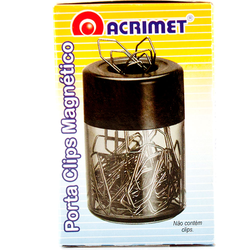 PORTA CLIPS COM IMA ACRILICO FUME REF.936 ACRIMET - Papelaria Dolly